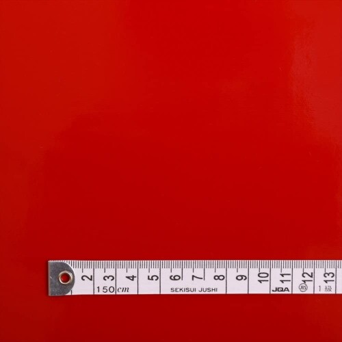 COLORFUL TEXTILE MARKET スコーレ・濃赤エナメル生地 110cmx200cm D0001120 洗濯により若干の色落ちや、多少の縮みが発生する場合があります。 お客様のモニター設定やPCの機種、室内環境等により、色味に...