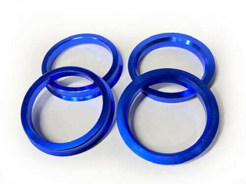 AGITO Racing 和広螺子 フランジ ハブリング(ツバ付き)4個セット 65Φ 外径65mm 内径56.1mm ブルー アルミアルマイト仕上 ハブリングは車体側のハブとホイールのセンターハブの隙間を埋めて、よりセンターを出せるように...