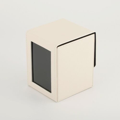 TOYGER SASH CASE (一面透明で中身が見えるデッキケース) 省スペースでカード鑑賞・管理 ローダーや硬化ケースも対応 (ホワイト) 一面が透明なデッキケース: 中のカードが外から見えるので、デッキの主役カードや、好きなカードを...