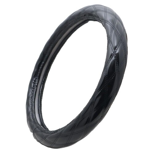 COVERKING ダブルステッチキルトハンドルカバー 2L-B(46cm) ブラック×ブラックステッチ 1個入り 【サイズ】2L-B(ハンドル外形46cm) 【注意事項】必ずハンドル外形を計測頂き、適したサイズをお求めください。 艶感のあ...