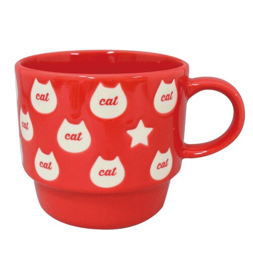 美濃焼 ビビット猫 マグ レッド K14013 商品サイズ:約9×8.2cm 商品重量:0.29kg 容量:約350ml 素材:磁器 生産国:日本 生産国:日本 美濃焼は岐阜県の東濃地方(多治見市、土岐市、可児市、土岐郡)で生産されるやきも...