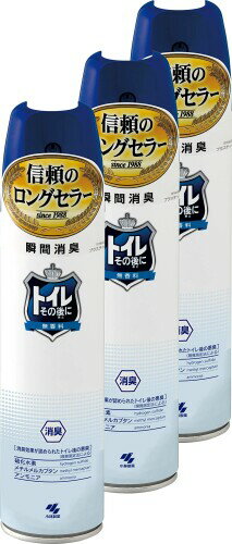 小林製薬 トイレその後に 無香料 消臭剤 トイレ用 消臭スプレー 280ml×3個 商品サイズ (幅×奥行×高さ) :162mm×54mm×225mm 原産国:タイ 内容量:280mL×3 商品紹介 車内、直射日光の当たる場所、暖房器具(フ...