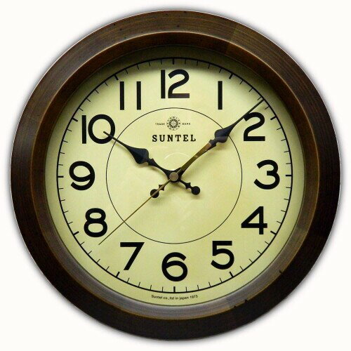 さんてる 日本製 レトロ サークル 電波掛け時計 アンティークブラウン DQL682AN サイズ:28.5×28.5×6.5cm 重量:810g 材質:天然木、ポプラ材 ムーブメント:SKP製電波スイープムーブメント 電池:アルカリ単三 学...