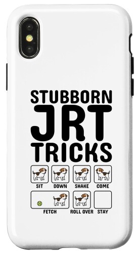 頑固なジャックラッセルテリアトリックスドッグ スマホケース iPhone X/XS 用 このStubborn Jack Russell Terrier Tricksは、ジャックラッセルテリアのオーナーへの素晴らしい贈り物になります。 ジャッ...