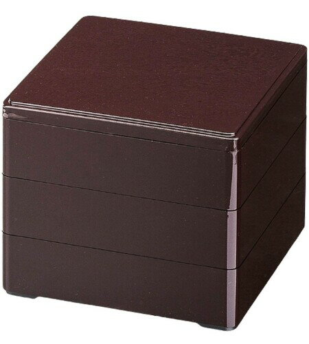 J-kitchens 重箱 3段 5.5寸 彩 お重箱 新溜 16.7cm x 16.7cm x 14.8cm 日本製 外径サイズ:約 16.7cm x 16.7cm x 14.8cm 1段内径サイズ:約 162mm x 162mm x H...