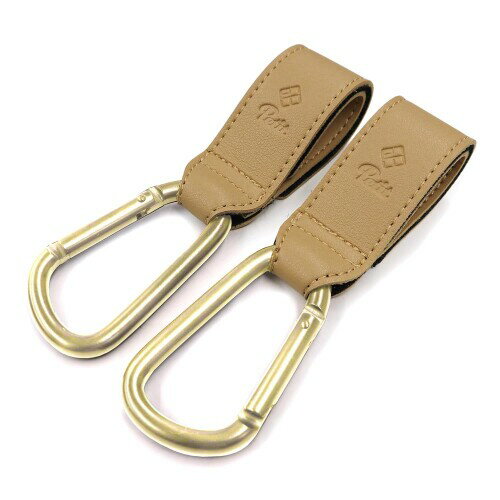 e.x.p.Petit PP カラビナフック YEG-合皮ビスケット ベビーカー フック 大きめ 荷物フック 耐荷重約90キロ バギー ペットカート 2本入り cbh05yeg Point1:5種類のカラビナとくすみカラーを含む10種類のベ...