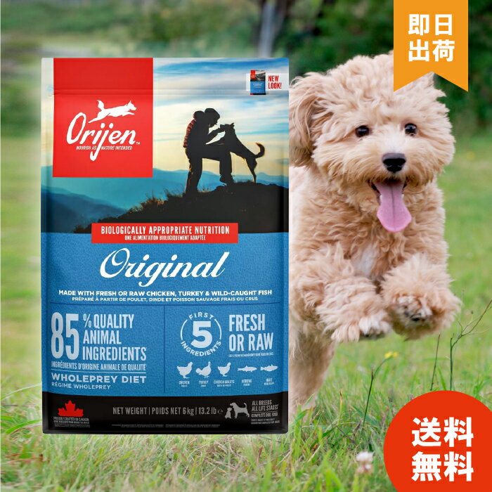 犬は祖先とされるハイイロオオカミのように、栄養豊富でさまざまな種類の動物原材料を丸ごと食べられるような身体構造をしていると言われています。 「オリジン オリジナル」は放し飼いで健康的に育った鶏や七面鳥、天然魚、平飼い卵など高品質な動物性原材...