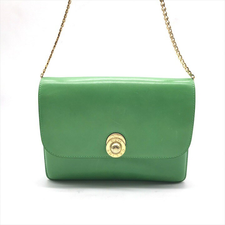 ご覧頂きありがとうございます☆彡【ブランド】CELINE【カラー】グリーン【素材】レザー【サイズ】W約24×H約18×D約2.5　チェーン約116(若干の誤差はご了承下さい。）【付属品】ショルダーストラップ【状態ランク】AB現代女性の凛とし...