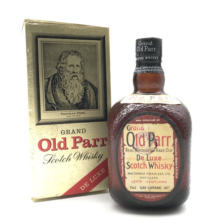 ご覧頂きありがとうございます☆彡【ブランド】GRAND OLD PARR【度数】43【内容量】750ml【付属品】箱【状態ランク】NSワンランク上の宅飲みに♪全体的に大きなダメージもなく良好です。保管に伴う、ボトルにスレ少々、小傷少々があり...