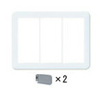 簡易耐火用のスイッチプレートです。コスモワイド21シリーズ商品です。仕様：ラウンド トリプルスイッチ＋ダブルスイッチ＋ダブルスイッチ用使用場所：屋内使用周囲温度範囲：-10℃〜＋40℃耐熱性：70℃1時間色：ホワイト入数：1