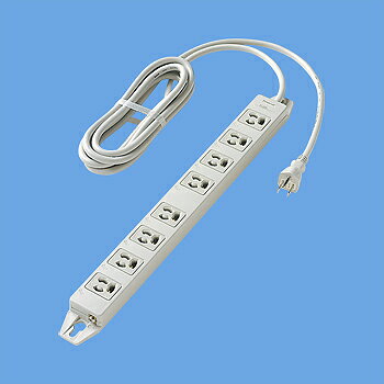 品番： WCH2438H品名： OAタップ(接地15A抜け止め形)(8コ口・グレー)(マグネット付)(3mコード付)