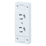 品番： WK1562SW品名： 接地15A露出抜け止めダブルコンセント(仮設用)(フル端子)(ホワイト)