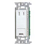 品番： WN1031SWK品名： フルカラー　埋込アースターミナル付コンセント（フラット型）（ホワイト）