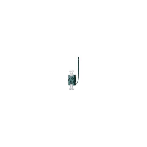 品番： WF2520G1品名： 接地2P20A引掛埋込コンセント(接地リード線付)(緑)