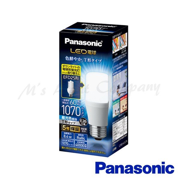 別形名： LDT8D-G-S-T6 , LDT8D-G/S/T6A種別： T形タイプ 8.4W光色： 昼光色相当口金： E26周波数： 50/60Hz共用定格電圧 100V定格入力電流 0.145A全光束 (ランプ単体の明るさ) 一般電球6...