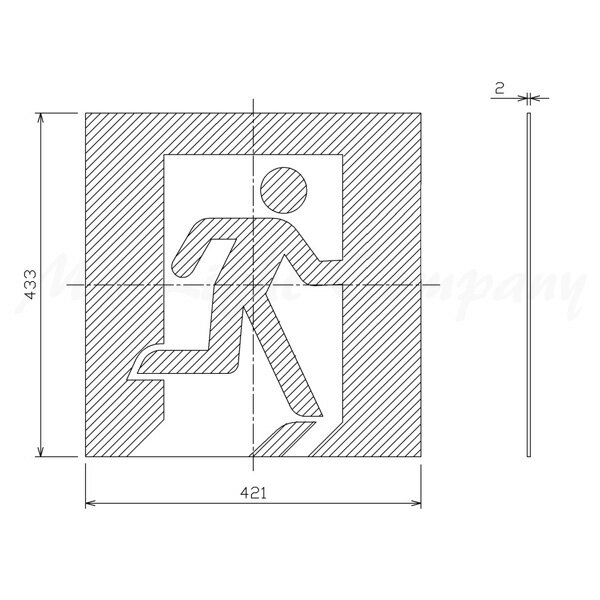 形名 ET-44701避難口誘導灯表示板商品コード 91780014JAN 4974550623773