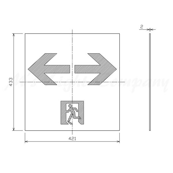 形名 ET-44715通路誘導灯表示板商品コード 91780021JAN 4974550623841