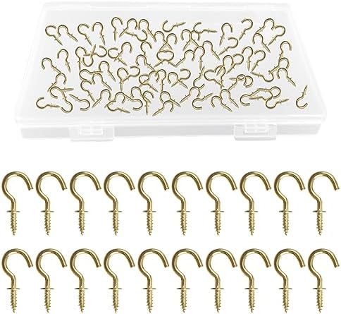 【プレミアム素材】ねじ込み式ウォールフックは高品質の炭素鋼でできており、耐久性があり、耐荷重能力が高く、錆びにくく、耐用年数が非常に長いです。【取り付けが簡単】深いネジと鋭いネジポートにより取り付けが簡単で、一致する拡張チューブにより、より...