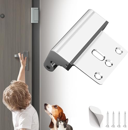 【安心な材質】 ドアロックは強化アルミ合金を使用し、防錆仕様のメッキ表面を施しています。水に濡れても錆びにくく、全体が頑丈で優れた耐久性を持っています。非毒性で無味、放射線も浴びておらず、安全で環境にやさしい素材です。 【人体工学設計】 ロ...