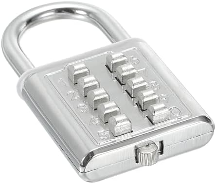 サイズ: 40 x 76.5mm / 1.57 x 3"（W*L）の組み合わせセキュリティ南京錠1個入り、5mm / 0.2"のロッドが粗い。鍵を失くすリスクを回避し、キャビネットのセキュリティを向上させます。利点: 組み合わせロックは亜鉛...