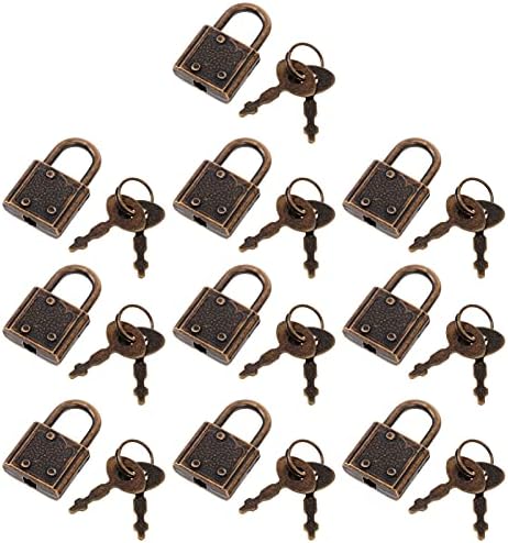 【10個セットの南京錠】様々な荷物や家具の防犯に利用できます。 ジュエリーボックス、スーツケース、バックパックなど、複数のアイテムを同時にロックすることができ、貴重品をしっかりと守ります。 【小型で使い勝手が良い】小型のデザインで、取り扱い...