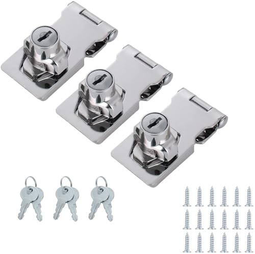 【3個セット】引き出しロック（65mm×31mm×30mm）は、収納ボックスや食器棚の防犯対策に最適です。ネジ付きで簡単に後付けできる室内用補助錠です。引き戸やドアにも対応する多機能ロックです。 室内ドア鍵として後付け可能な引き戸ロックは、...