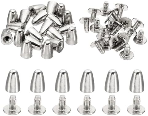 素材：合金 スクリューサイズ：7x7mm / 0.28x0.28" サイズ：6.5x9mm / 0.26x0.35" 利点：スタッズは合金製で、錆びにくく、耐久性があり、色あせしません。 防錆、防酸化、丸くて滑らか、平らでバリがなく、革に傷...