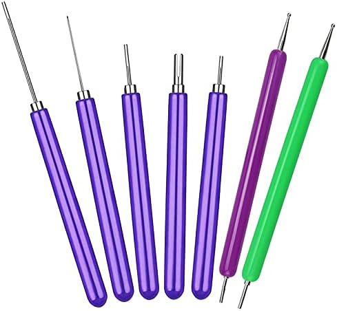 【セット内容】クイリングスロット7本 【用途】クイリング紙を巻いて作るペーパーアート、ペーパークイリングに必要なツールのセットです。 【高品質ツールセット】このペーパークイリングのペン先は弾力性のあるステンレス鋼材料で作られ、強い靭性と耐久...