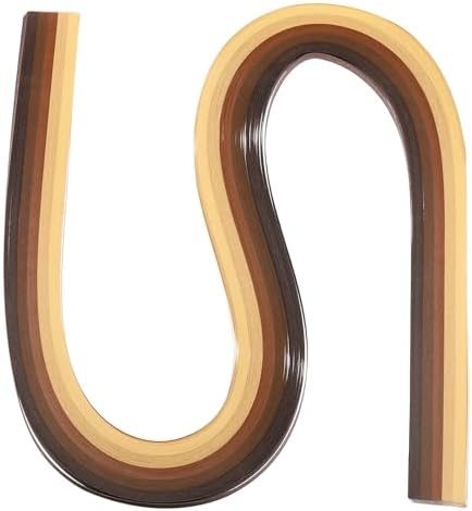 クイリングストリップは色鮮やかで美しく、手芸作りに適しています。 さまざまなパターンや形に作ることができ、DIY作品に手作りできます。 家や結婚式、パーティー、祭りの装飾に使用できます。 仕様: カラー：グラデーション茶色 サイズ: 540...