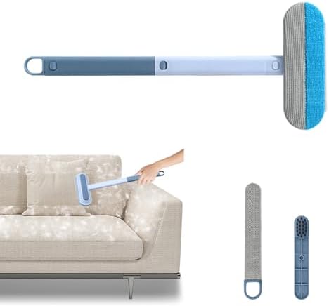 サイズ：軽便なデザインで、長さ43cm、幅18.5cm。ブラシの頭とハンドルは45度の角度で取り付けられており、清掃時に便利です。長さ調節可能なハンドル：必要に応じてハンドルを外したり組み合わせたりして長さを調節でき、軽量でコンパクトなデザ...