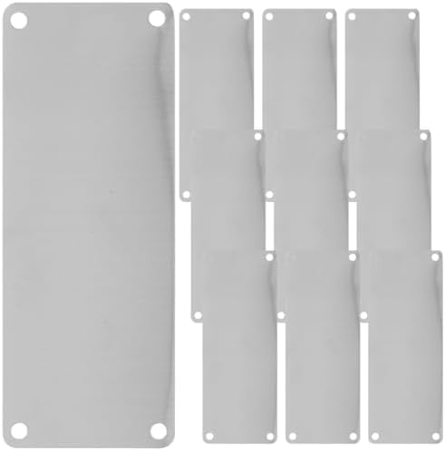 多機能メタルサイン：10個セットの空白サインは、ステンレス製で錆びにくく耐久性があります。 ドアプレートや表札、オフィスや自宅のネームサインとして幅広くご利用いただけます。 DIY対応：表面が適しており、名前や模様、メールアドレスなど自由に...