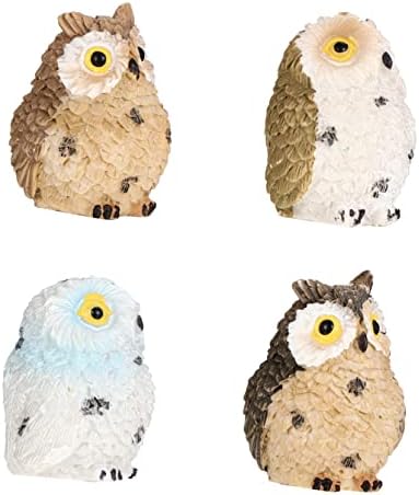 ミニチュアフクロウのリアルデザイン: 樹脂素材を使用し、細部まで丁寧に作られたミニチュアフクロウ置物です。 自然なフォルムと表情がフェアリーガーデンやミニランドスケープを彩ります。 コンパクトサイズで設置簡単: 各置物は約3.2×2.3×2...