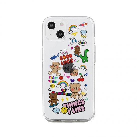 Dparks（ディーパークス）の「ソフトクリアケース」は、透明TPUケースに可愛いイラストが入ったケースです。 ●ユニークで可愛いイラスト 個性豊かなデザイナーたちの作品を厳選しています。 ●Appleロゴが見える クリアケースなのでiPh...