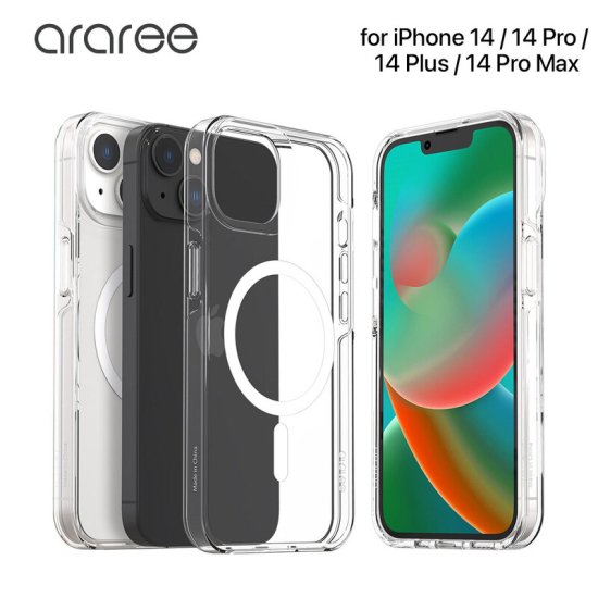 araree（アラリー）の「DUPLE」（デュプル）は、TPUとポリカーボネートを使用したハイブリッドデザインのMagSafe対応クリアケースです。 AR24671i14 AR24686i14P ●MagSafe対応クリアケース ケースに薄...