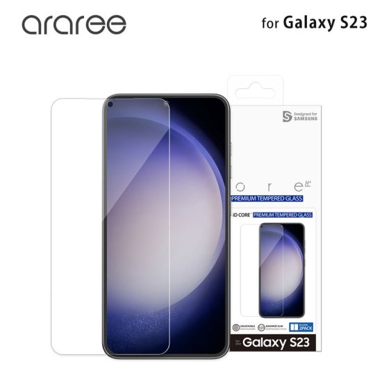 araree「iD CORE」は、指紋認証に最適化された超薄型0.23mmの強化ガラスフィルムです。 AR25100S23 ●薄さわずか0.23mmのプレミアム強化ガラス 落下などの強い衝撃や、生活傷などを防ぎます。 ●快適な指紋認識 ●4...