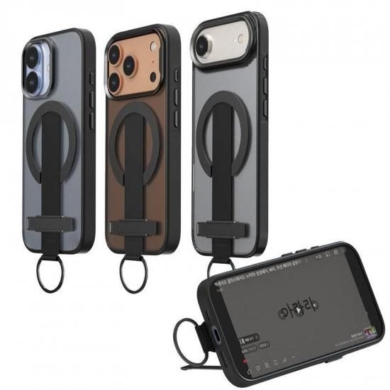 araree の「DUPLE M GRIP」は、耐衝撃性能に優れたミルスペック準拠の MagSafe対応iPhoneケースです。折りたたみ式のメタルスタンド、シリコン製グリップ、Dリングを搭載し、使いやすさと安心感を同時に提供します。 AR...
