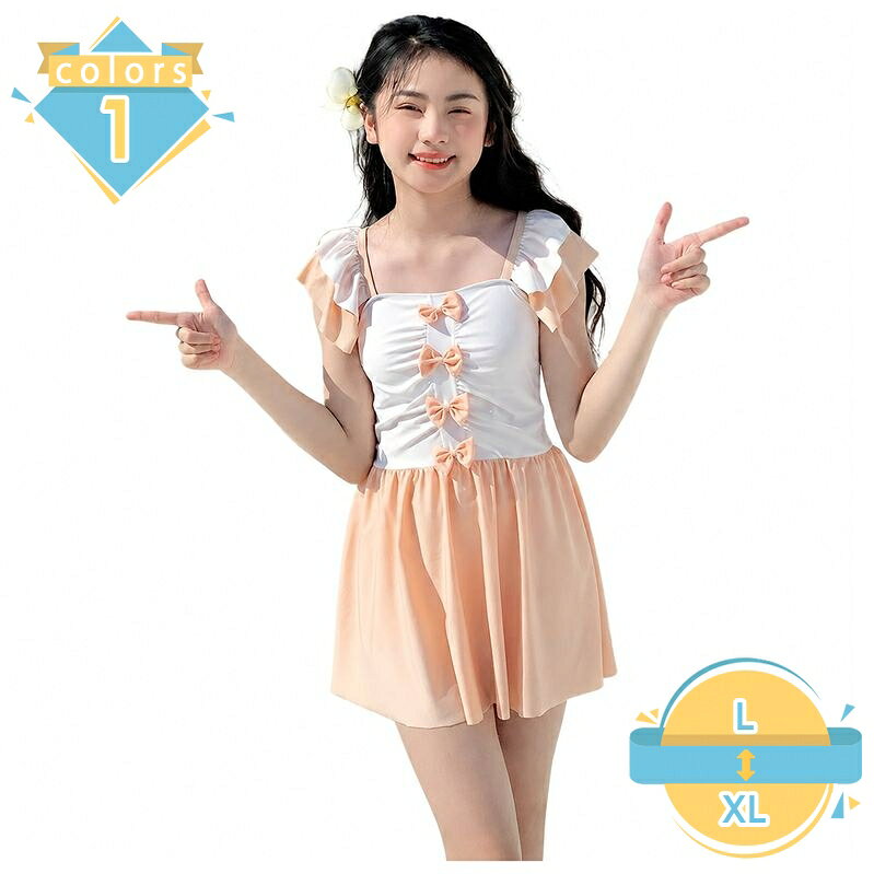 表地：ポリエステルメイン素材：ポリエステル【サイズ推奨】キッズ水着女の子用。小サイズ（Lサイズ相当）は推奨身長115-135cm、推奨体重25-35kgのお子様に適しています。大サイズ（XLサイズ相当）は推奨身長135-155cm、推奨体重...