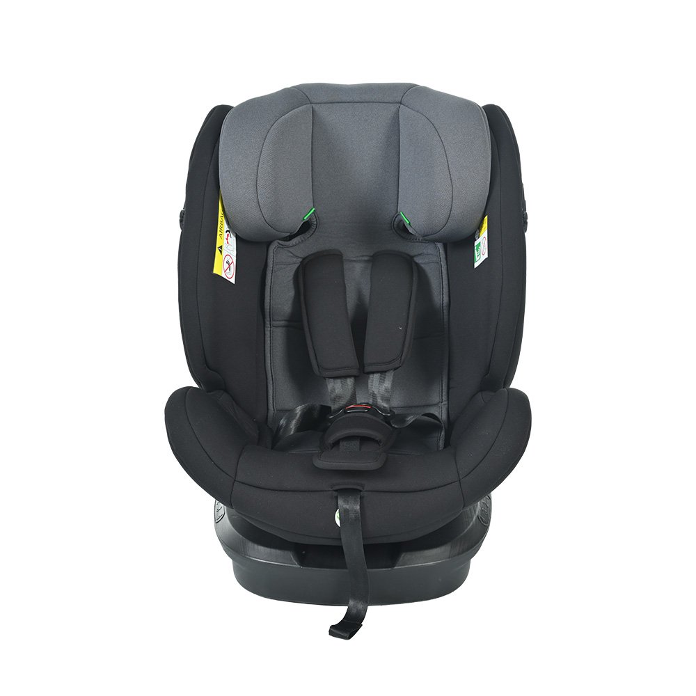 【ドリンクホルダー追加】【トップテザー】チャイルドシート 新生児 ISOFIX 360度回転式 40～150cm ジュニアシート 調節可能 洗える 超広いキャノピー付き ベビーシート 出産祝い 車【ブラック ダークグレー】Product F...