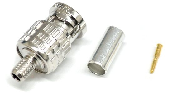■BNC型コネクタ■圧着式■100ヶ【ご注意事項（3点）】1．個数明記のない商品は全て「1点」販売です。商品説明に明記するもの以外は付属しません。2．商品画像がリニューアル前の商品画像となっている場合等ございます。リニューアル前後の区別（商...