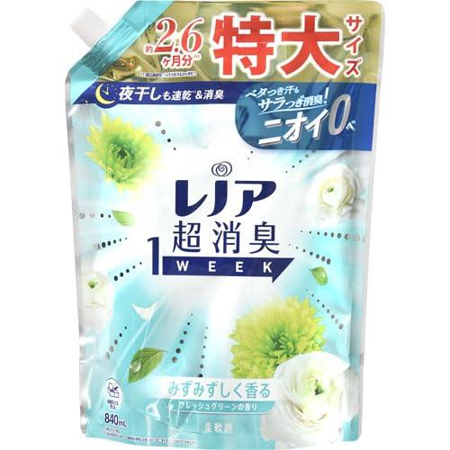 Procter &amp; Gamble レノア 超消臭1WEEK 柔軟剤 フレッシュグリーン つめかえ 特大 840mL内容量：840mL