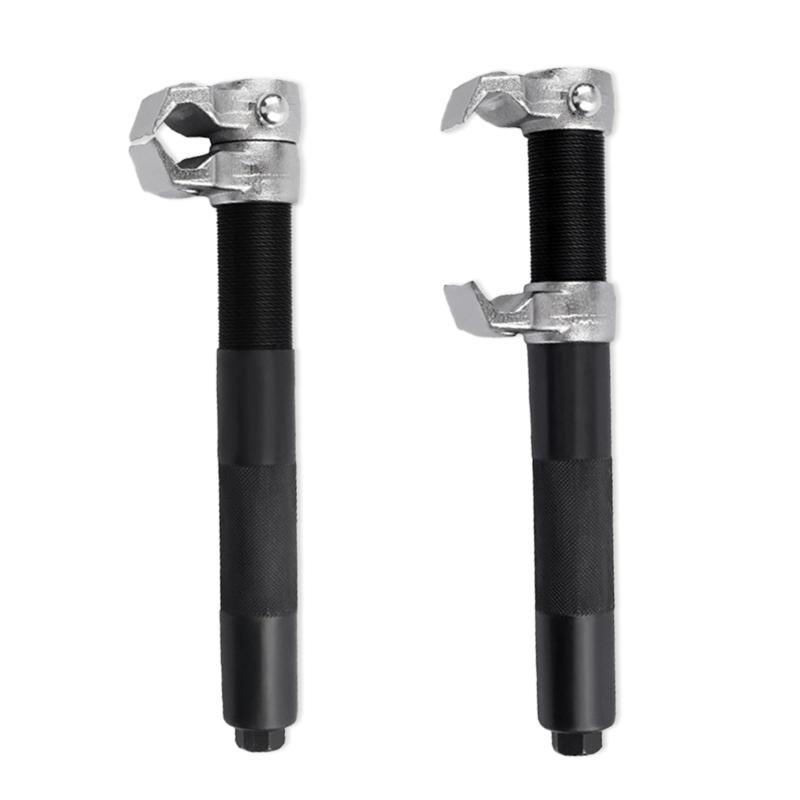 スプリングコンプレッサー コイルスプリングコンプレッサー スプリング交換 サスペンション交換 バイク/自動車整備工具 2本セットスプリング交換専用工具V字型爪を採用し、小径スプリングにも対応。軽自動車から普通自動車まで使用でき、コイルスプリ...