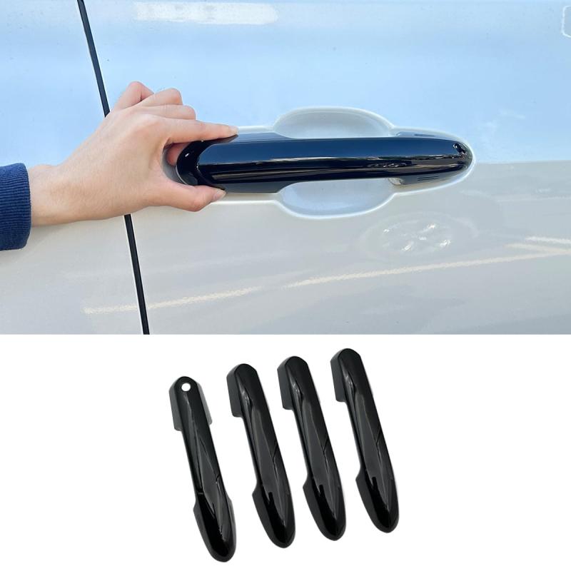 トヨタ に適用 4 XA50系 ドアハンドルカバー 専用設計 車のドアハンドル カバー ドアノブ ドア サイド ガーニッシュ 保護カバー 4点セット ブラック（テープ必要なく）⚡適合車種：トヨタ 4 XA50系 （2019年4月～現行）車用...