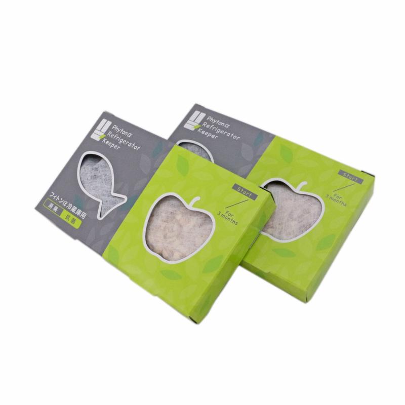 消臭・抗菌+鮮度長持ちのトリプル効果 フィトンα 冷蔵庫用 2個入りサイズ:縦9×横15×厚さ2cm(1個)重量:75g(1個)