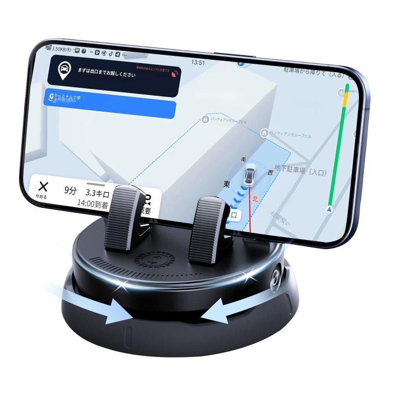スマホホルダー 車 2025年新型 ナノシリカゲル滑り止め 車載スマホホルダー 360°回転多角度自由調節 スマートスマホスタンド 防振 取り付け簡単 片手操作 耐久性 携帯ホルダー 多機種ナノシリコン強力吸着・安定性 MAXこちらの車載ス...