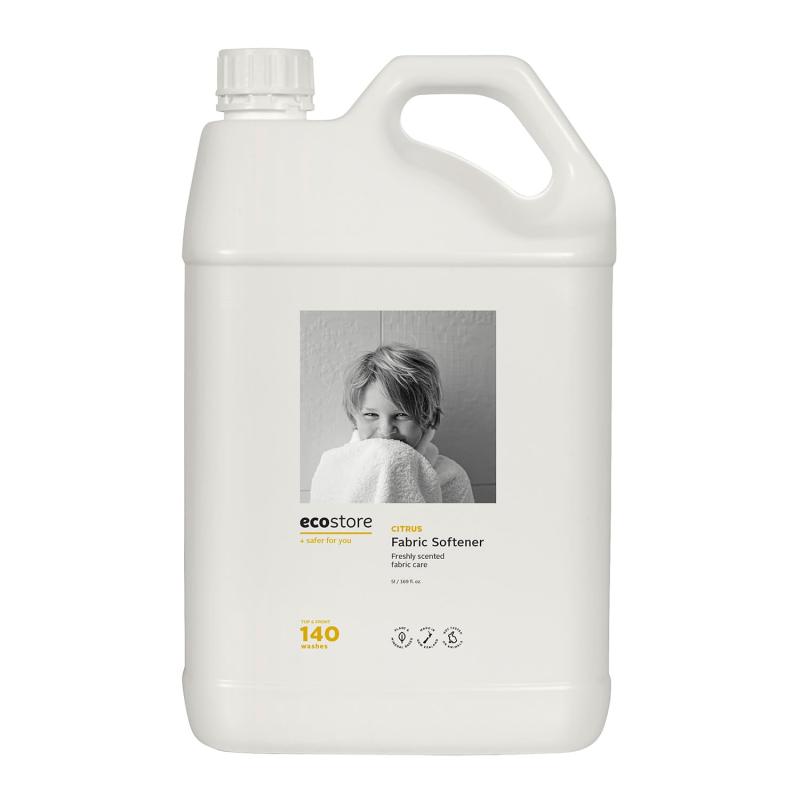 ecostore(エコストア) ファブリックソフナー シトラス 5L 柔軟剤 柔軟仕上げ剤 洗剤 植物由来 肌にやさしい 大容量 詰め替え思わず頬ずりしたくなるほど、ふわっと優しくなめらかに仕上げる柔軟剤です。肌がデリケートな赤ちゃんの衣類...