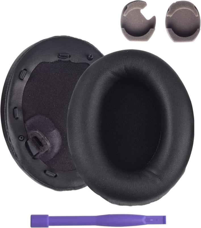 WH-1000XM4イヤーパッド交換防音イヤーパッドーWH1000XM4ワイヤレスノイズ低減ヘッドホンと互換性-防音スポンジとプラスチックスティック付き独自の互換性このイヤーパッドは、WH-1000XM4（WH1000XM 4）ワイヤレスノ...