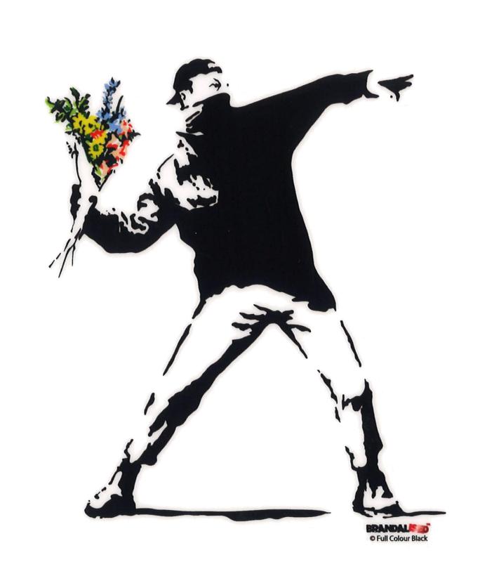 ゼネラルステッカー ブランダライズド BANKSY Flower ステッカー 透明素材 XLサイズ BNK-001Full Colo Black社によるグラフィティアートプロジェクトバンクシーの作品を忠実に再現した透明素材のステッカーこちら...
