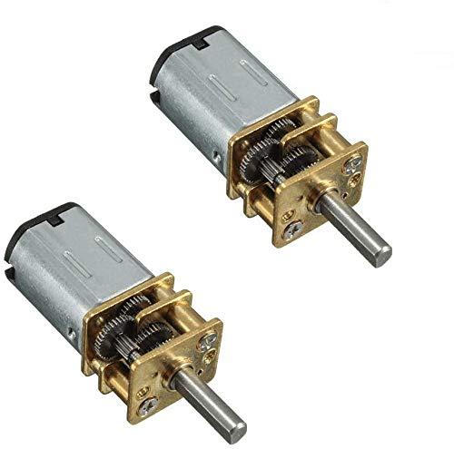 2個DC 6V 70RPM 3mmシャフトミニメタルギアホイールギアモーターGA12-N20電圧：6Vモデル：N20回転速度：70RPM