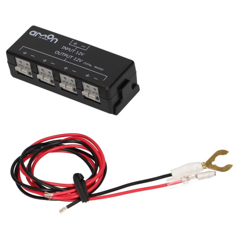 エーモン(amon) プラス・マイナス分岐ターミナル ワンタッチ接続 4937 販売ルート品LEDの電源を4つに分配出来る配線分岐が簡単にでき、作業時間が短縮仕様端子、専用工具不要・ワンタッチ接続DC12V車専用・使用可能電流:5A使用可能...