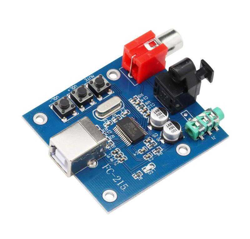 PCM2704 USB DAC USBパワーファイバオプティカル同軸アナログ出力 ラズベリーパイRaspbian RaspB16bit / 44.1kHz / 48kHzに対応電圧：5V（USBインターフェース）信号対ノイズ比：98dB; ...